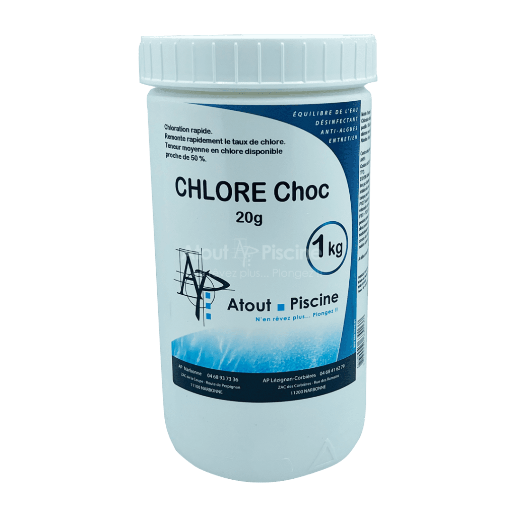 Chlore choc pastilles 20g - 1kg - Atout Piscine